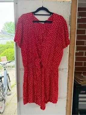 RD Style | Dresses | Rd Style Red Polka Dot Mini Dress Romper | Poshmark